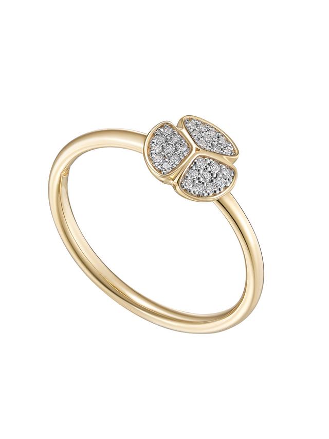 Diamond Pavé Fruitlet Ring in Yellow Gold – AVGVST Jewelry
